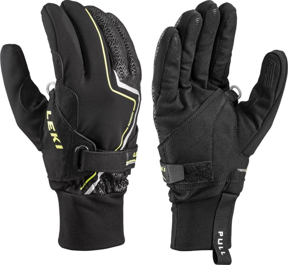 Lyžařské rukavice Leki Nordic Cruise Shark black-yellow | Skimishak.cz